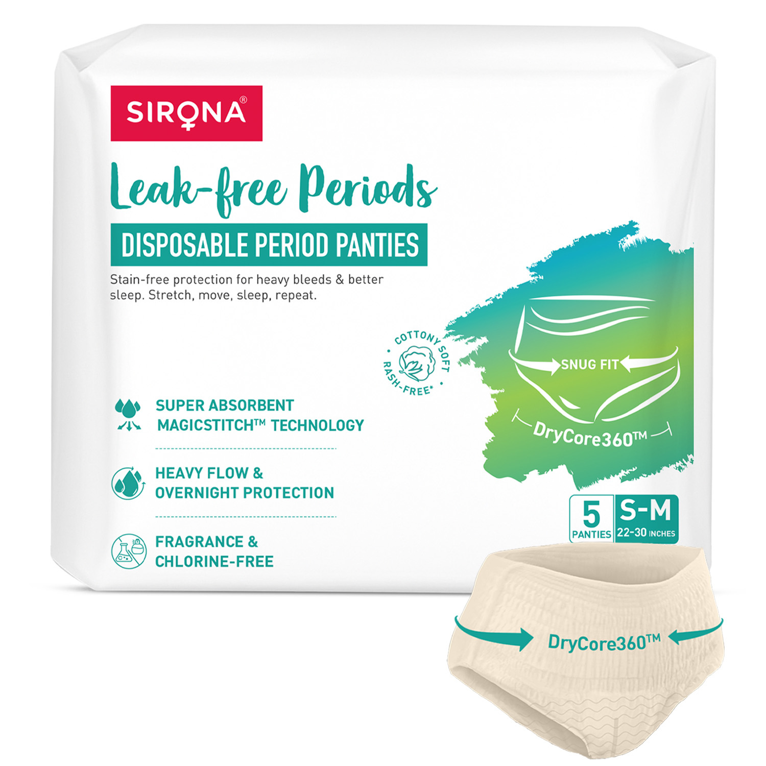 Buy Sirona Pack of 5 Leakproof Disposable Period Panties – Sirona ...